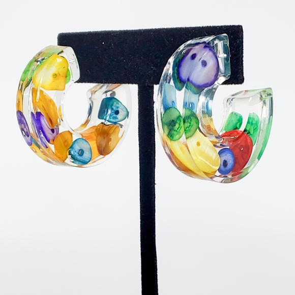 Taffycat's Boutique | Jewelry | Fruity Peebles Hoop Earrings | Poshmark